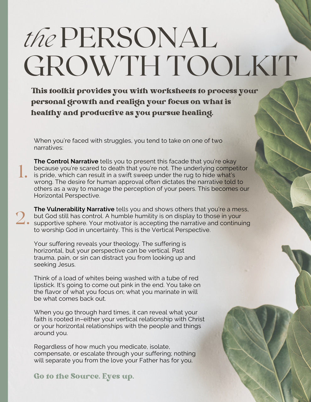 the Personal Growth Toolkit – Reclaimed Ministry